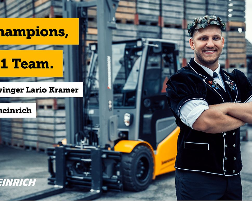 Lario Kramer und Jungheinrich: 2 Champions. 1 Team.