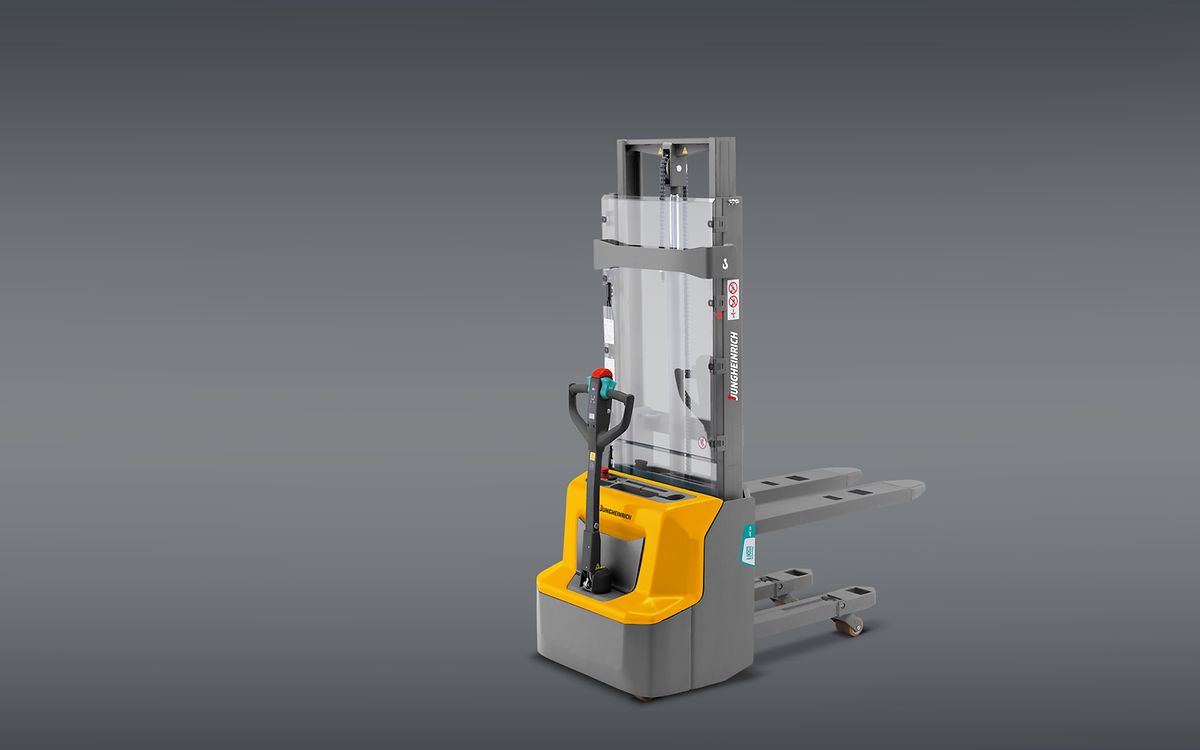 1.2-ton Electric Pedestrian Pallet Stacker by Jungheinrich
