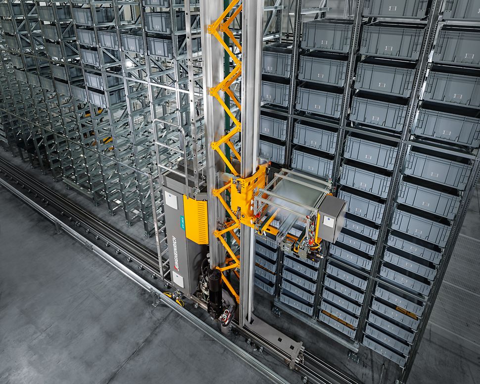 Stacker cranes for miniload warehouses