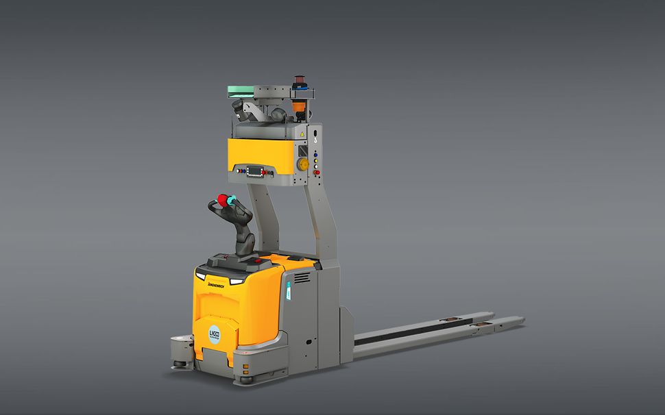 Elektrische palletwagen met sta-platform | Jungheinrich