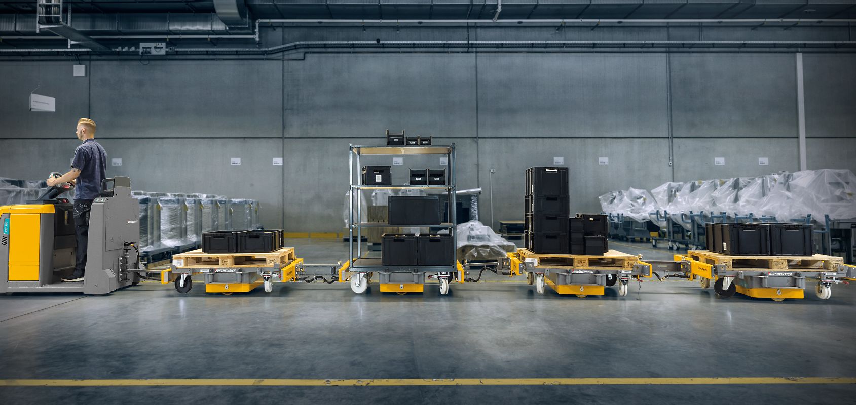 Atrelados de comboio logístico para eficiência no transporte | Comboios ...