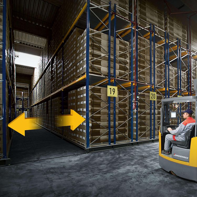 Estantería de bases móviles de Jungheinrich: así optimiza su almacén