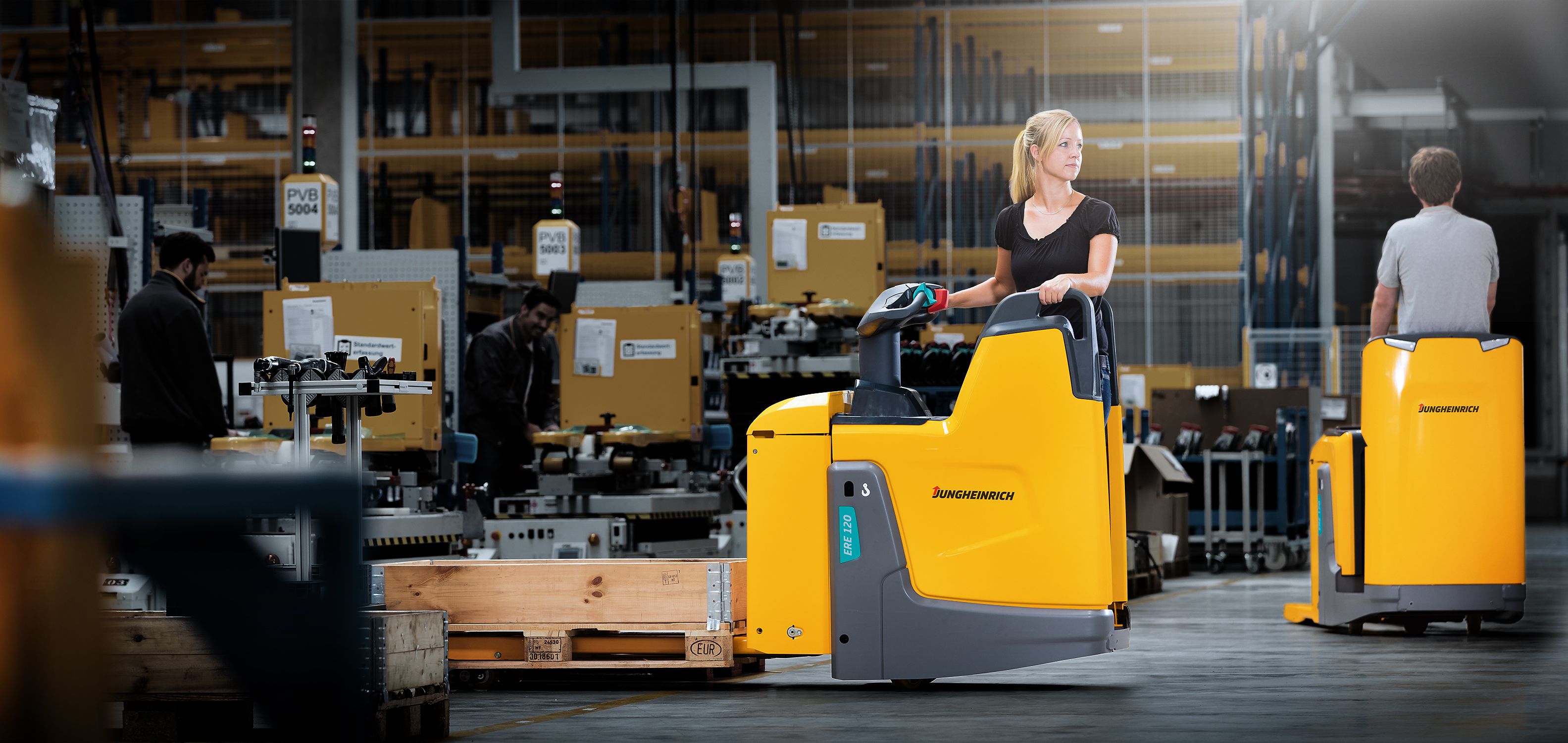 Transpaletas eléctricas con barra timón ERE de Jungheinrich
