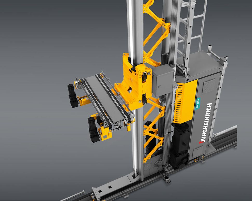 Stacker crane for miniload warehouses